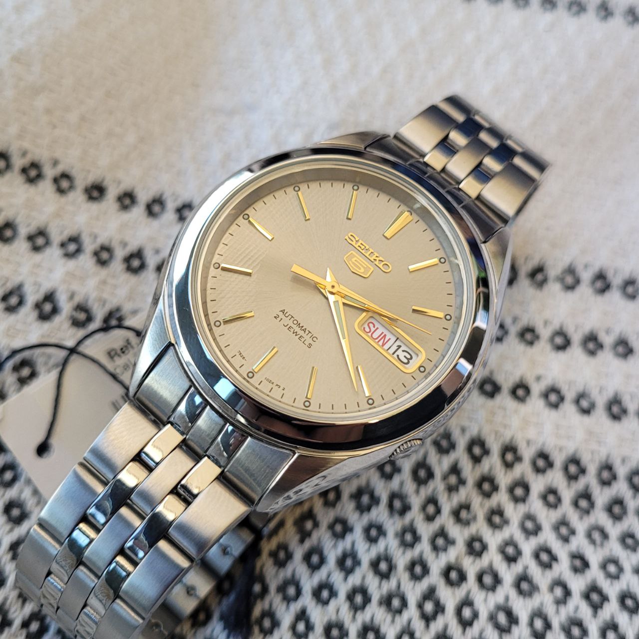 Relógio Seiko 5 Automático Calendário Duplo Aço Snkl19k1 ...