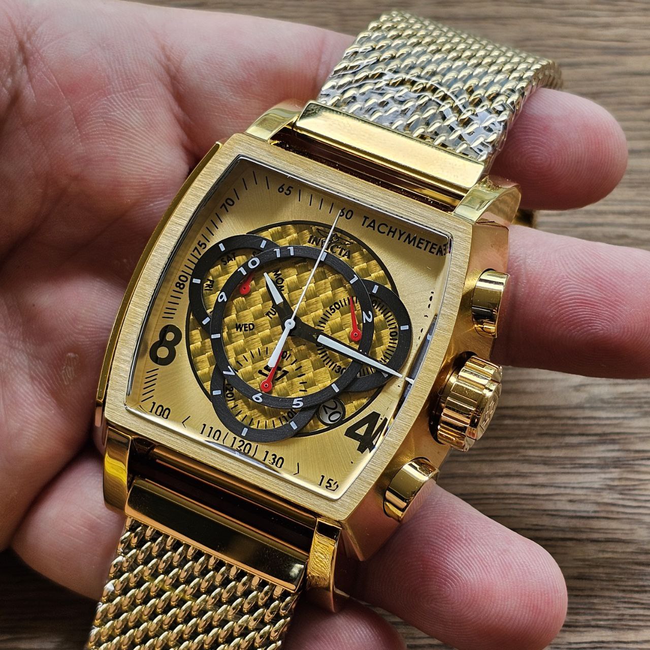 Relógio Masculino Invicta S1 Rally 46014 Analógico Dourado ...