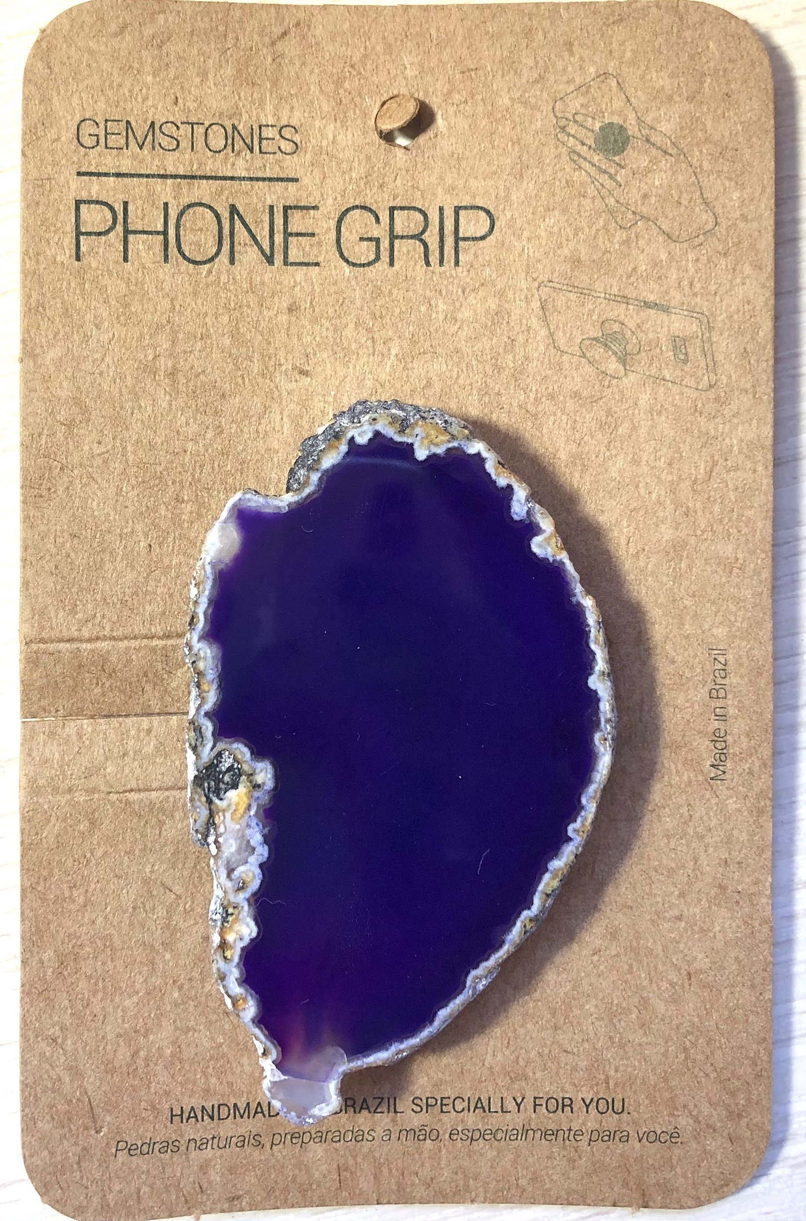 Phone Grip - Ágata Roxa - VitaLuz Store