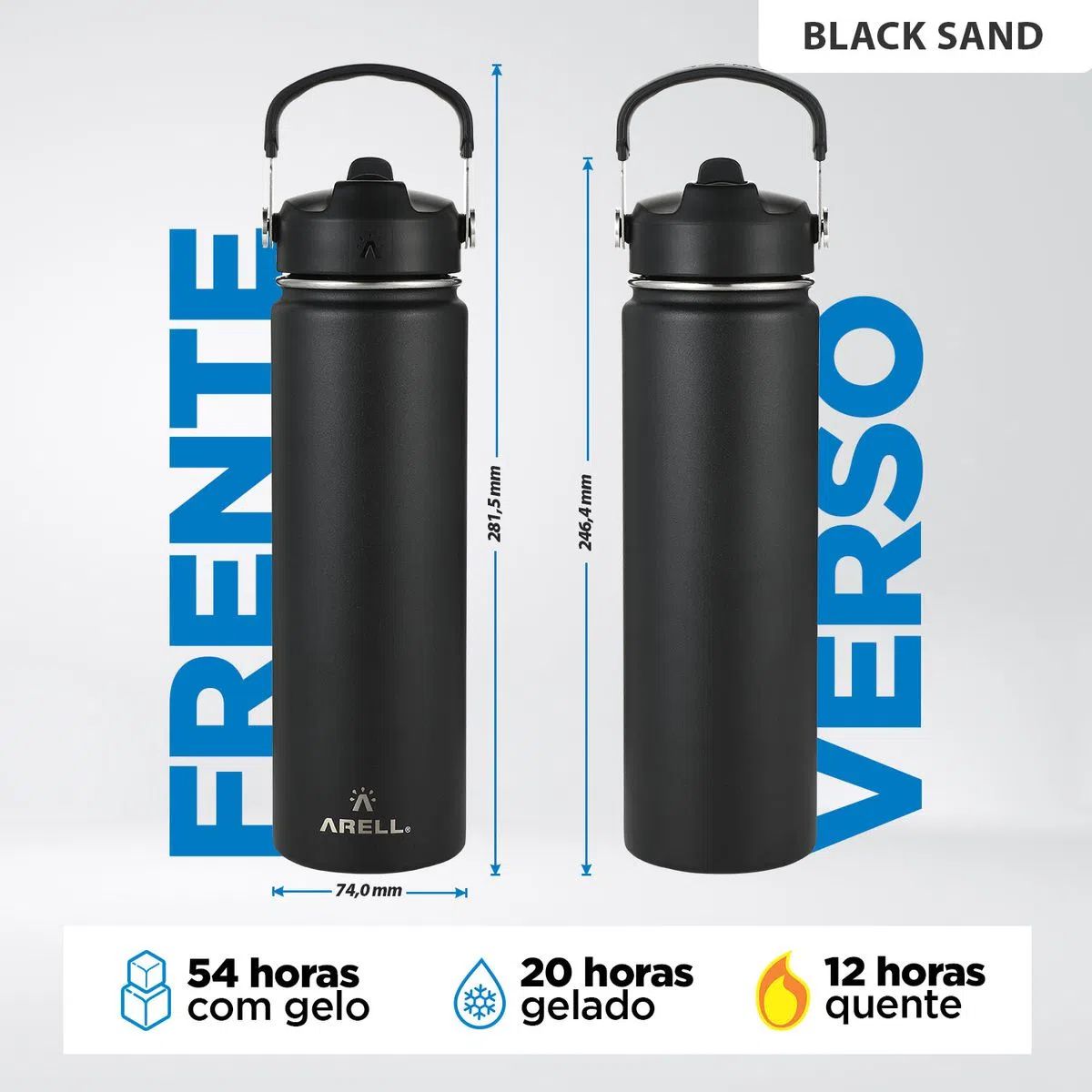 Garrafa Térmica Arell Straw Flask Com Alça em Aço Inox 650ml - ABROLHOS ...