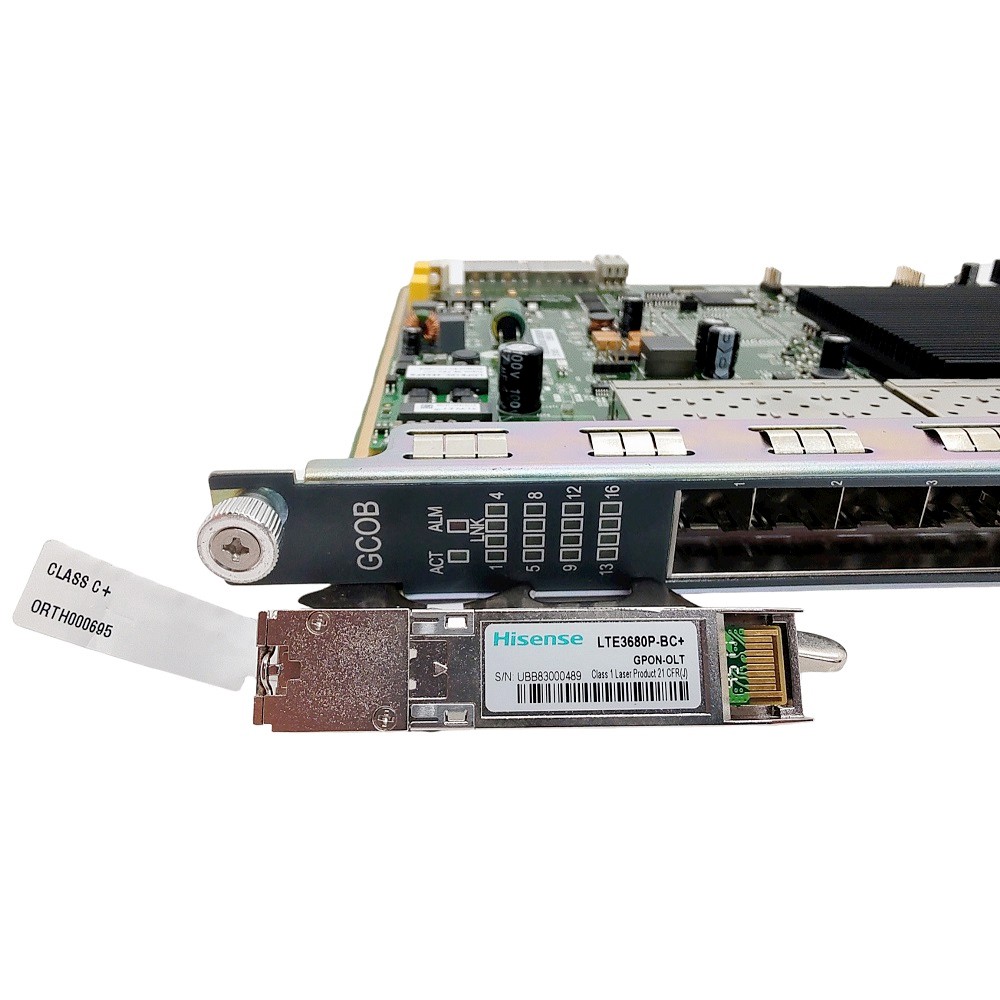 Placa OLT Fiberhome GPON GCOB 5516-010 16 PON C+ - Biostech Conecta