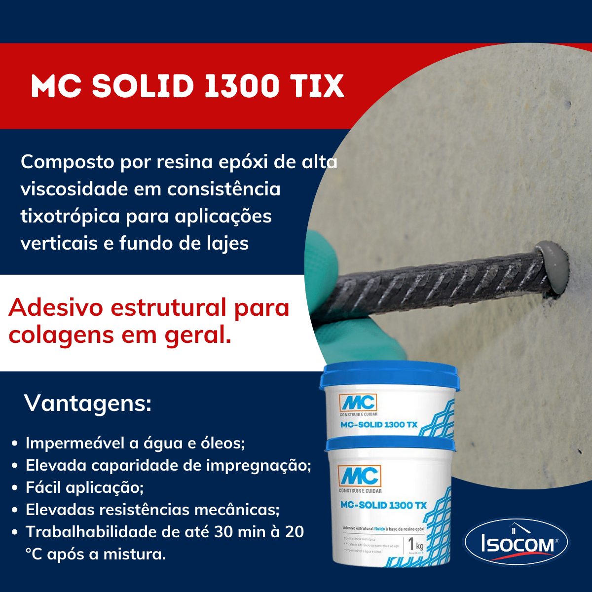 Adesivo Epoxi Tix MC Solid 1300, (1 kg)- ISOCOM - ISOCOM ...