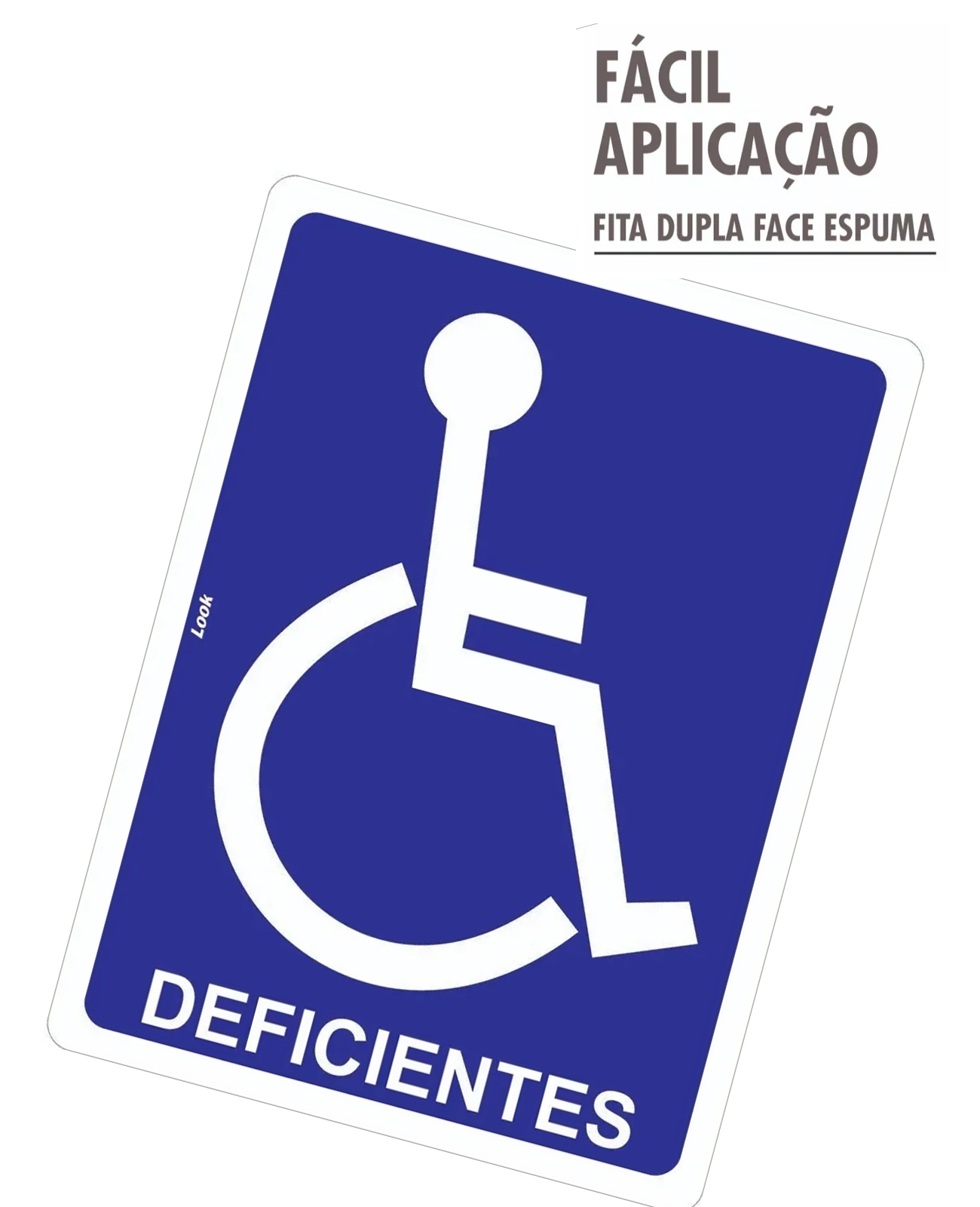 Placa de Sinalização PCD Deficientes Cadeirante - Look Placas de ...