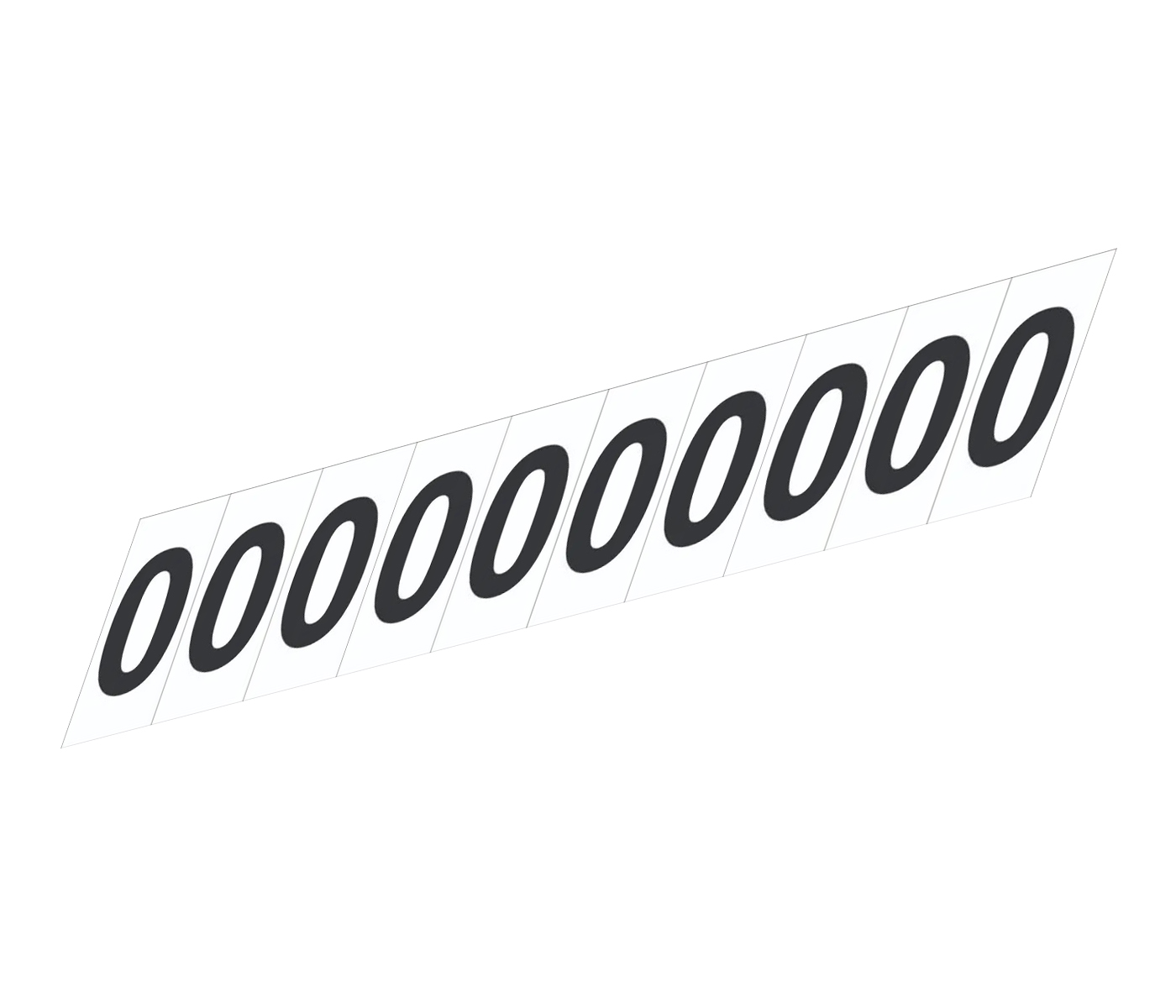 Etiqueta de Sinalização Numeral 0 Zero Cartela com 10 peças - Look ...