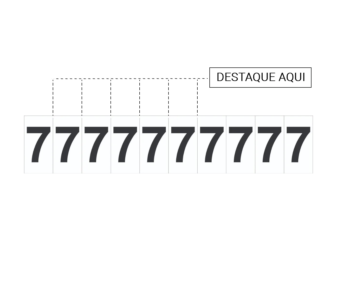 Placa de Sinalização Numeral 7 Sete Cartela com 10 peças - Look Placas ...