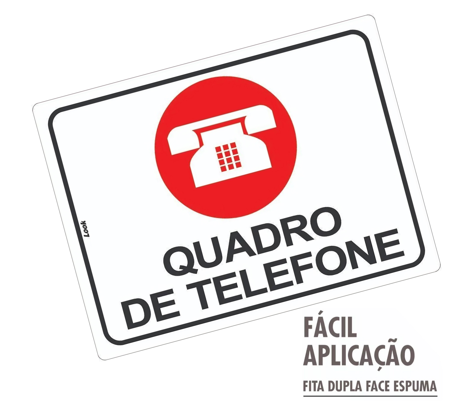 Placa de Sinalização Quadro de Telefone - Look Placas de Sinalização