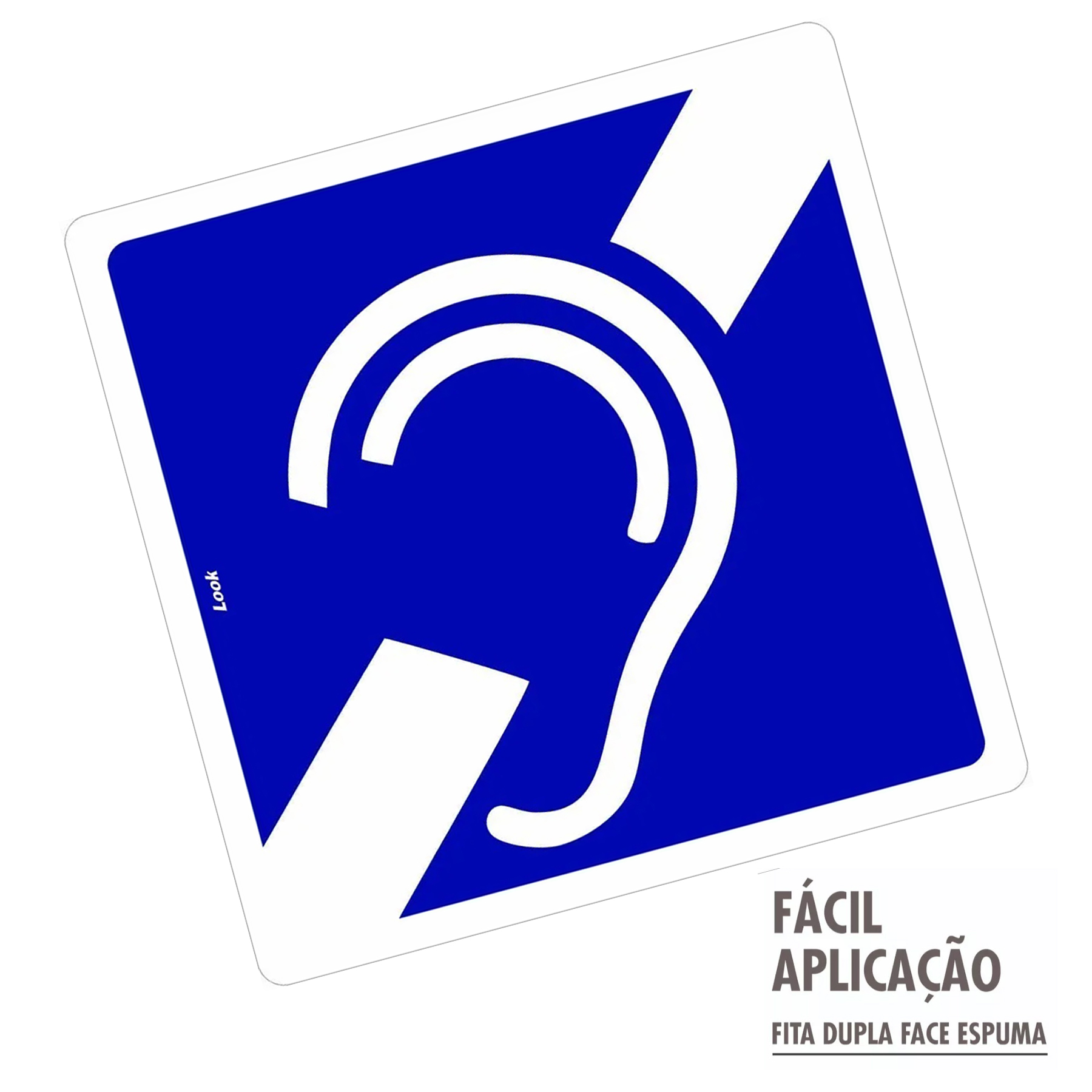 Placa de Sinalização PCD para Deficiente Auditivo ou Surdo - Look ...