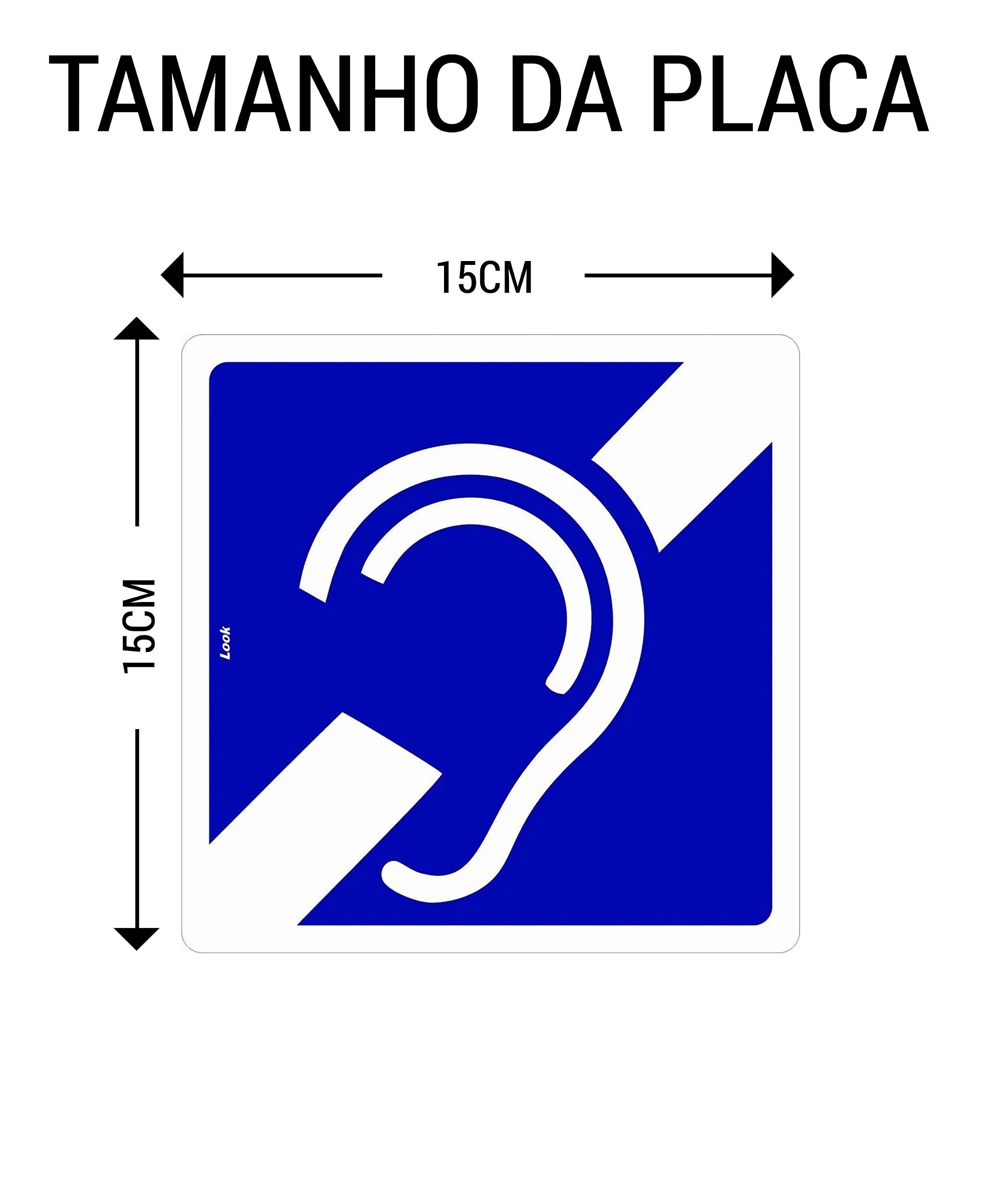 Placa de Sinalização PCD para Deficiente Auditivo ou Surdo - Look ...