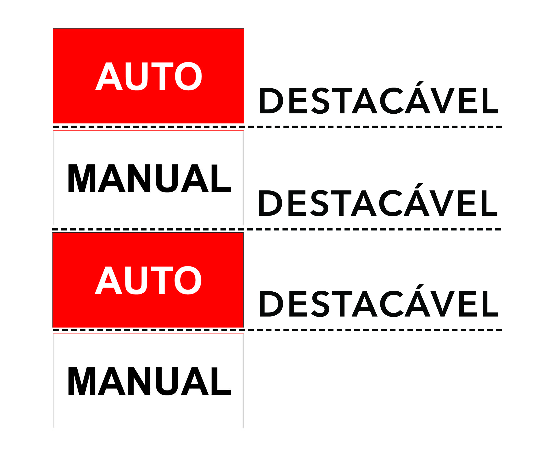 Etiquetas de Sinalização Indicação Auto ou Manual - Look Placas de ...