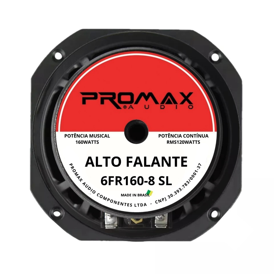 ALTO FALANTE PROMAX 6' 120RMS-FULL RANGER 6FR160-8 STEEL LINE - MCA AUDIO