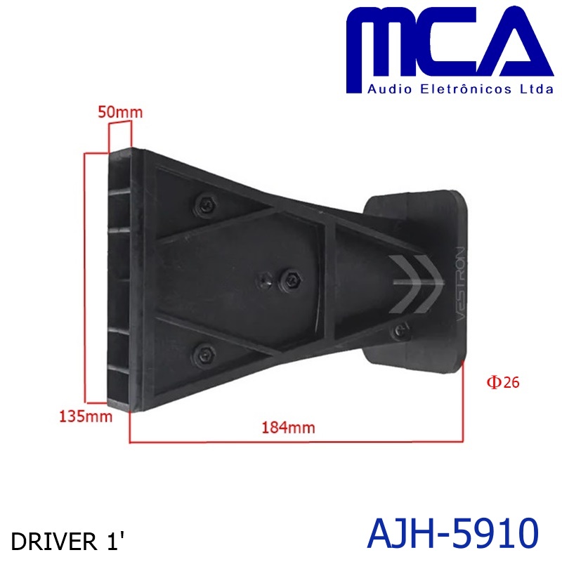 GUIA DE ONDAS PARA 1 DRIVER 1'' - 26mm AJH5910 - MCA AUDIO