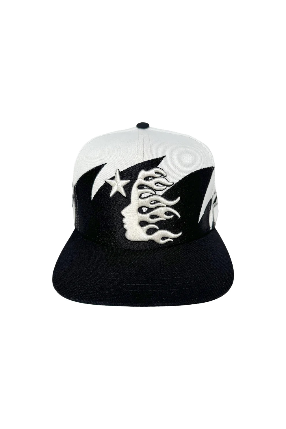 Hellstar Shark Teeth Snapback (Off White/Black) - Loro - Itens Exclusivos e Limitados