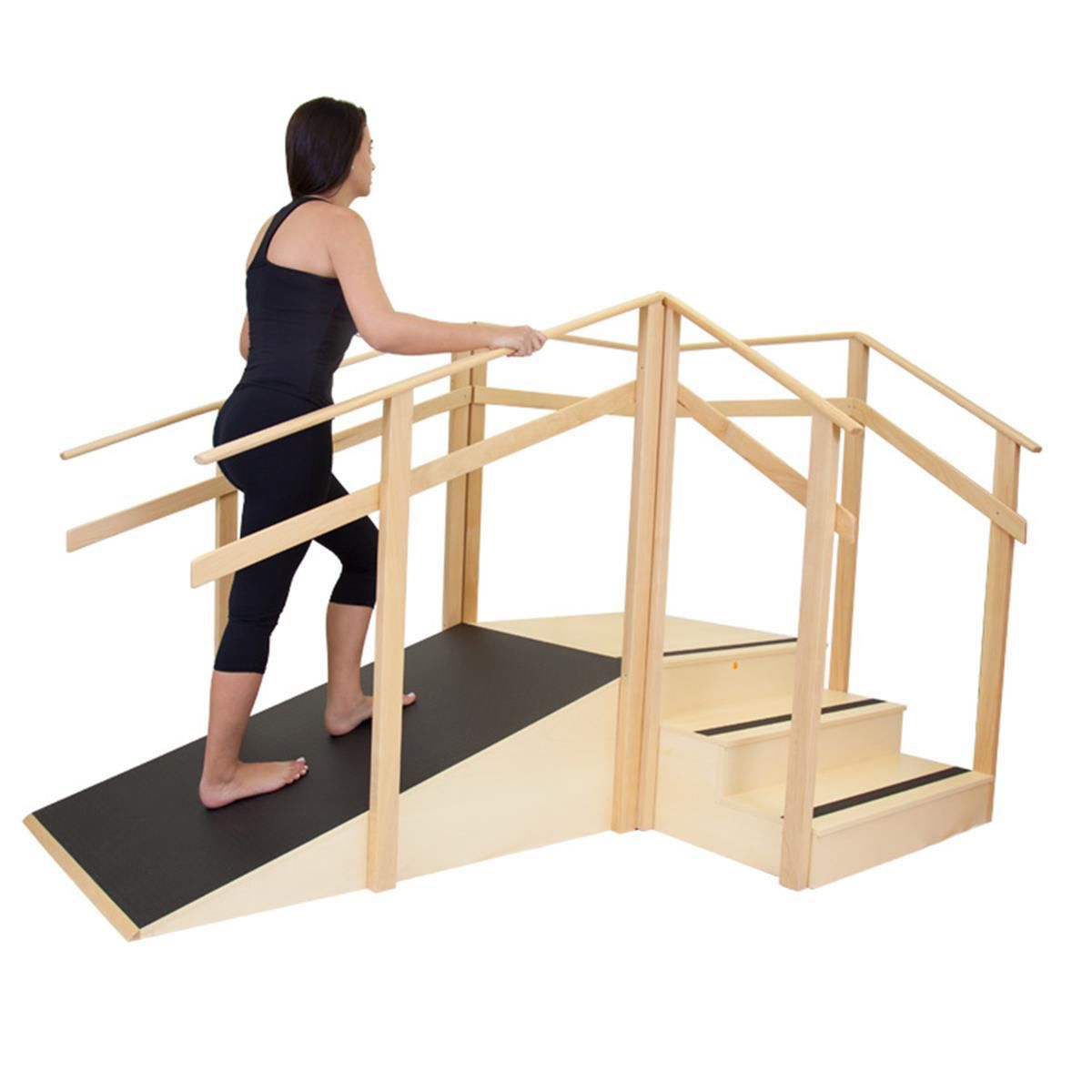 Escada em L (de Canto) - 3 Degraus c/ Rampa e Corrimão - Spot Saúde ...