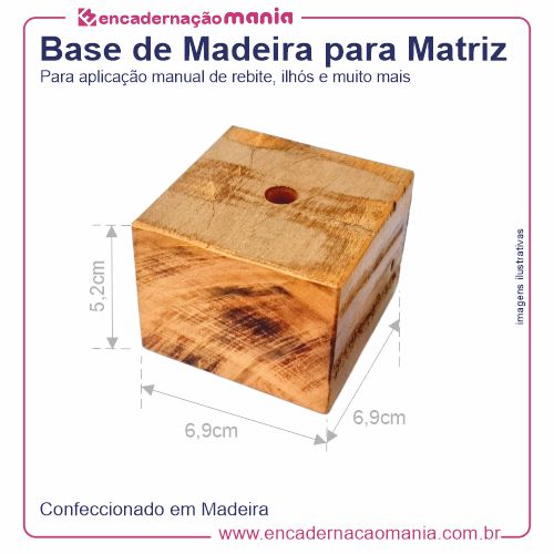 Base de Madeira para Matriz p/ Aplicação Manual - Encadernação Mania ...