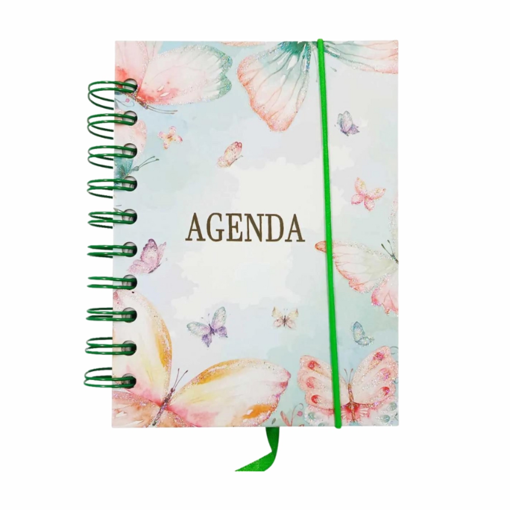 Agenda Permanente Borboleta 19x13,5cm em Papel Interponte ...