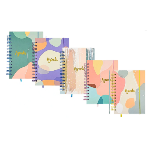 Agenda Permanente Abstrata 19x13,5cm em Papel Interponte - Encadernação ...