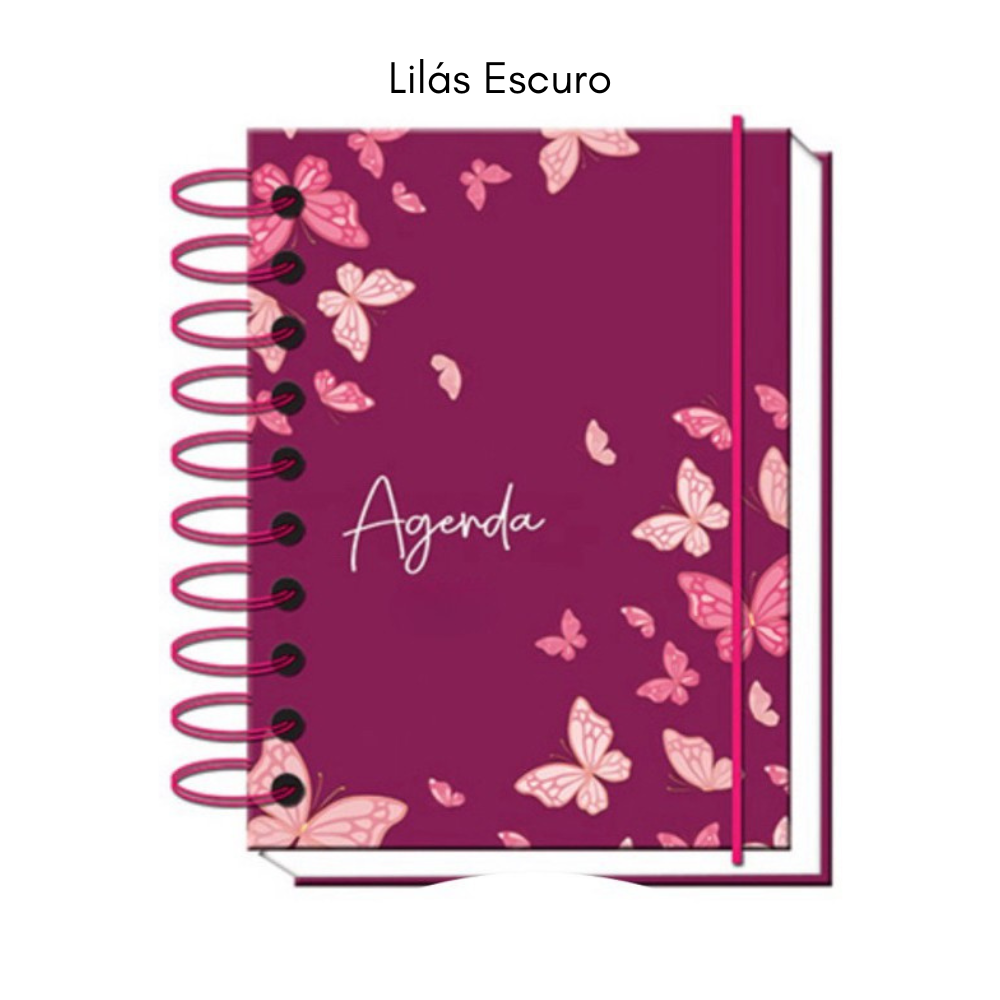 Agenda Permanente Borboleta Novas 19x13,5cm em Papel Interponte ...