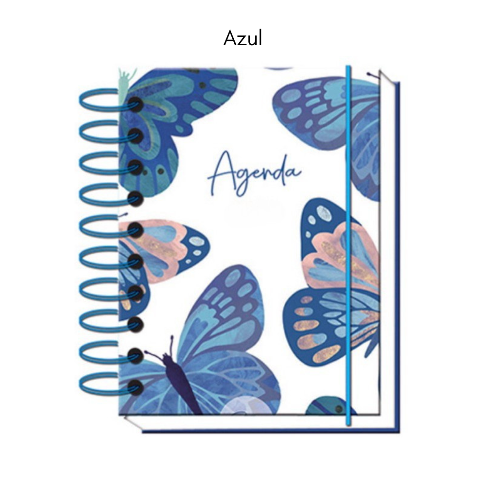 Agenda Permanente Borboleta Novas 19x13,5cm em Papel Interponte ...