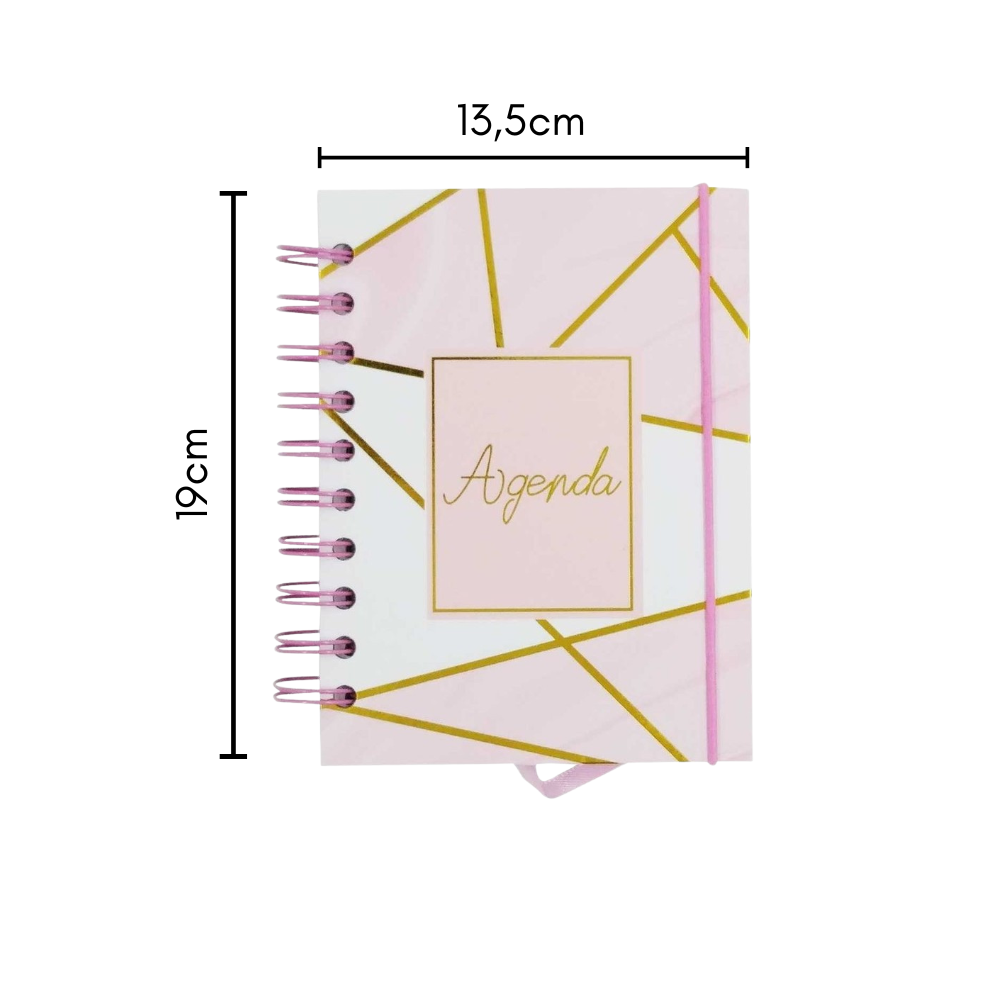 Agenda Permanente Geométrica Floral 19x13,5cm em Papel Interponte ...