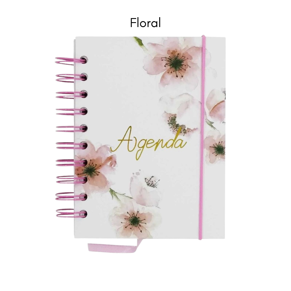 Agenda Permanente Geométrica Floral 19x13,5cm em Papel Interponte ...