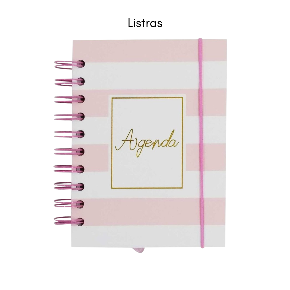 Agenda Permanente Geométrica Floral 19x13,5cm em Papel Interponte ...