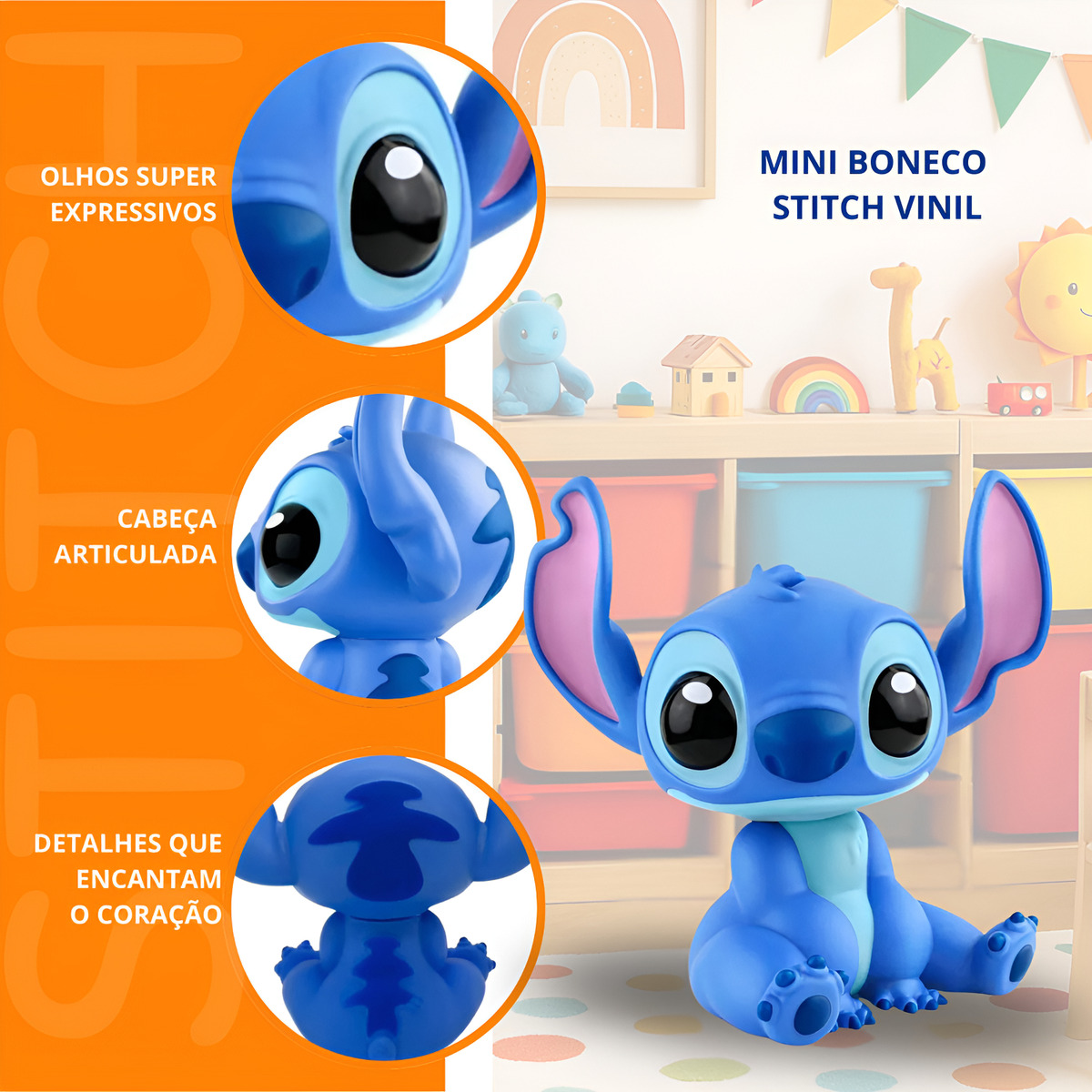 Boneco Stitch Minimals Original Disney - Roma Brinquedos REF 5757 ...