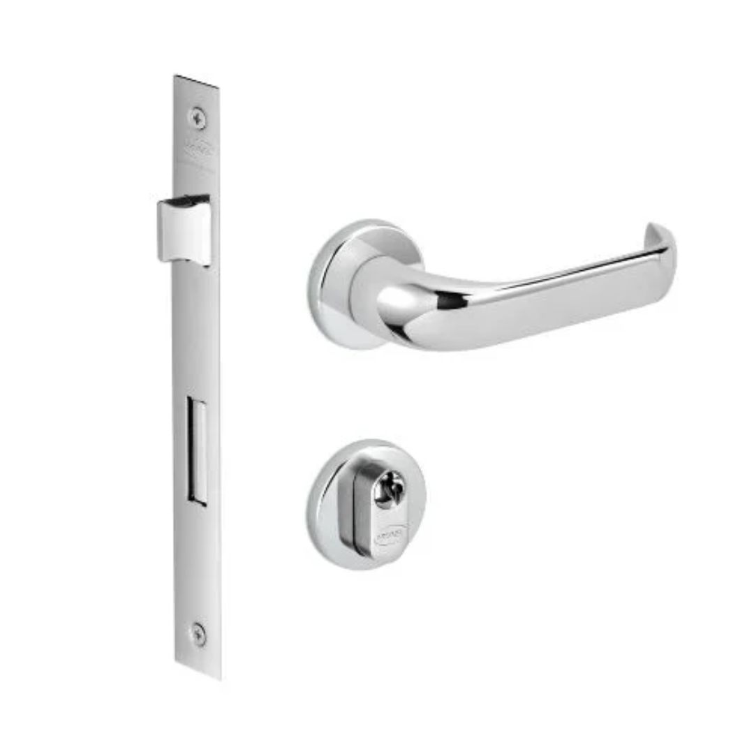 Fechadura Imab 40mm Cromada Premium Duna Externa Roseta Redonda - Okey ...