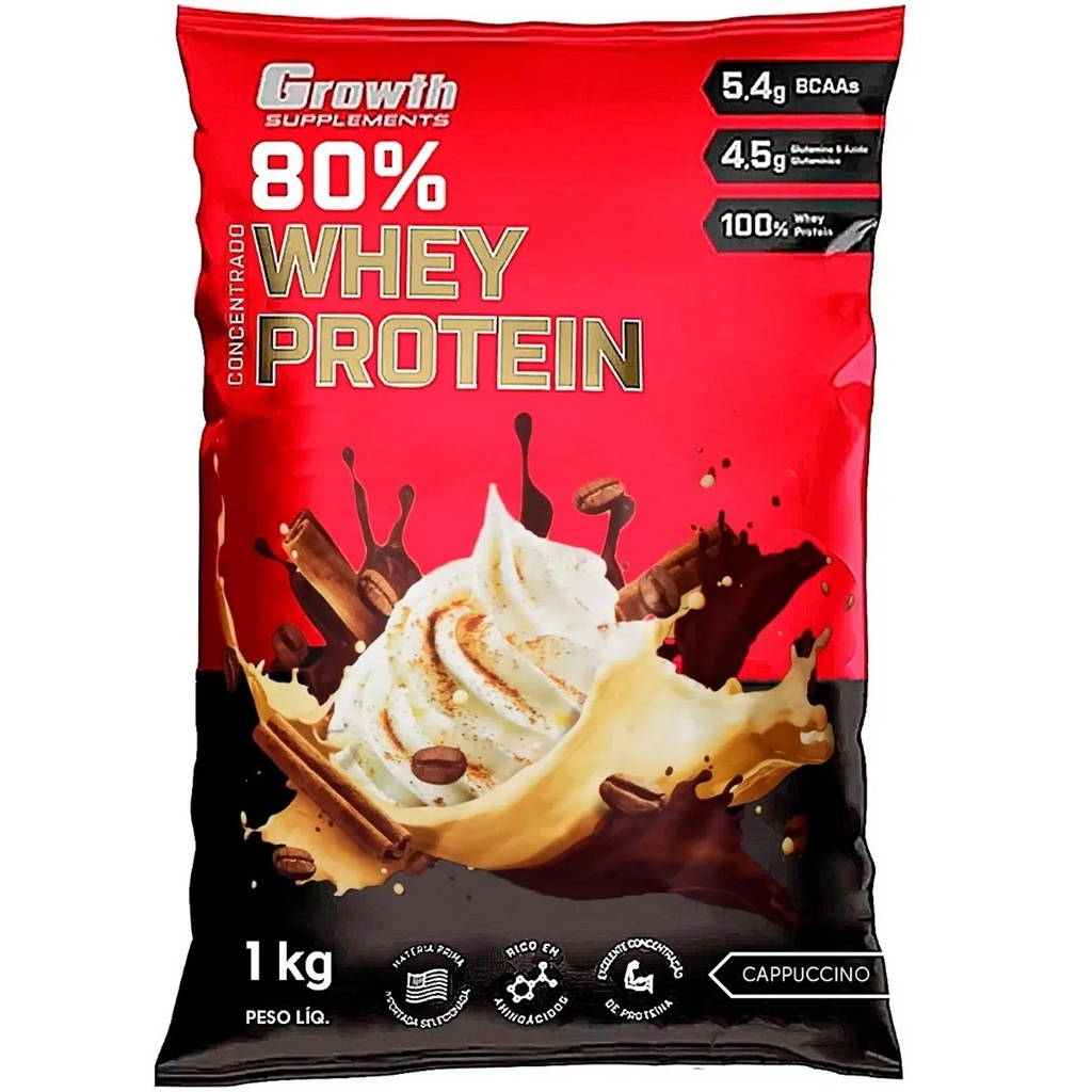 Whey Protein Concentrado 80% - 1 kg - GS - MEUWHEY