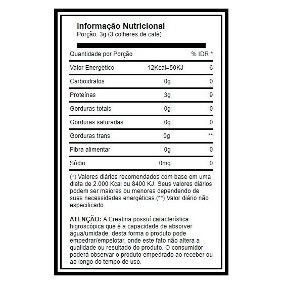 Creatina Creapure Monohidratada - 100g - Growth Supplements - MEUWHEY