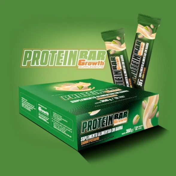 Barra Protein Bar Growth - 12un x 30g cada (360g) - Growth Supplements ...