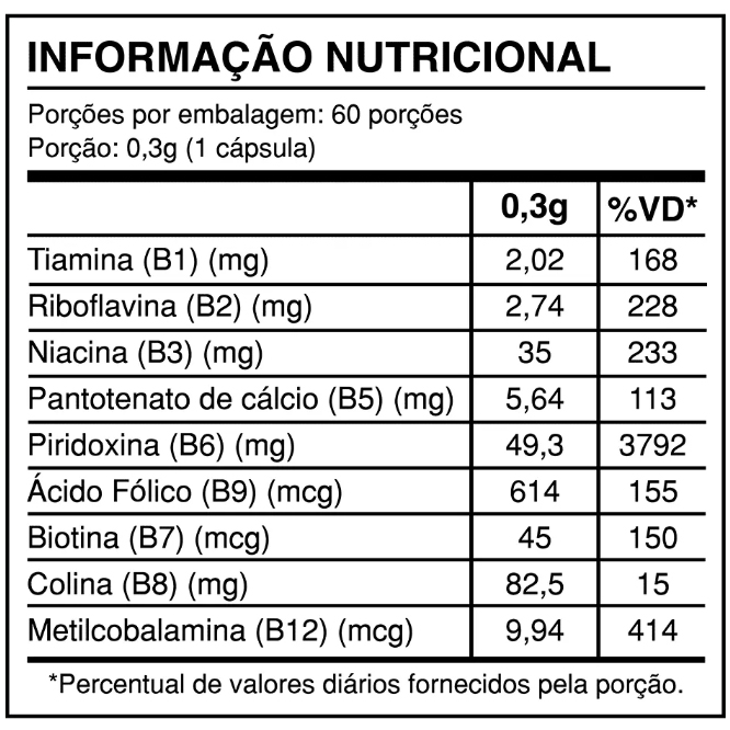 Ultra Complex B - 60 Cápsulas - Health Labs - MEUWHEY