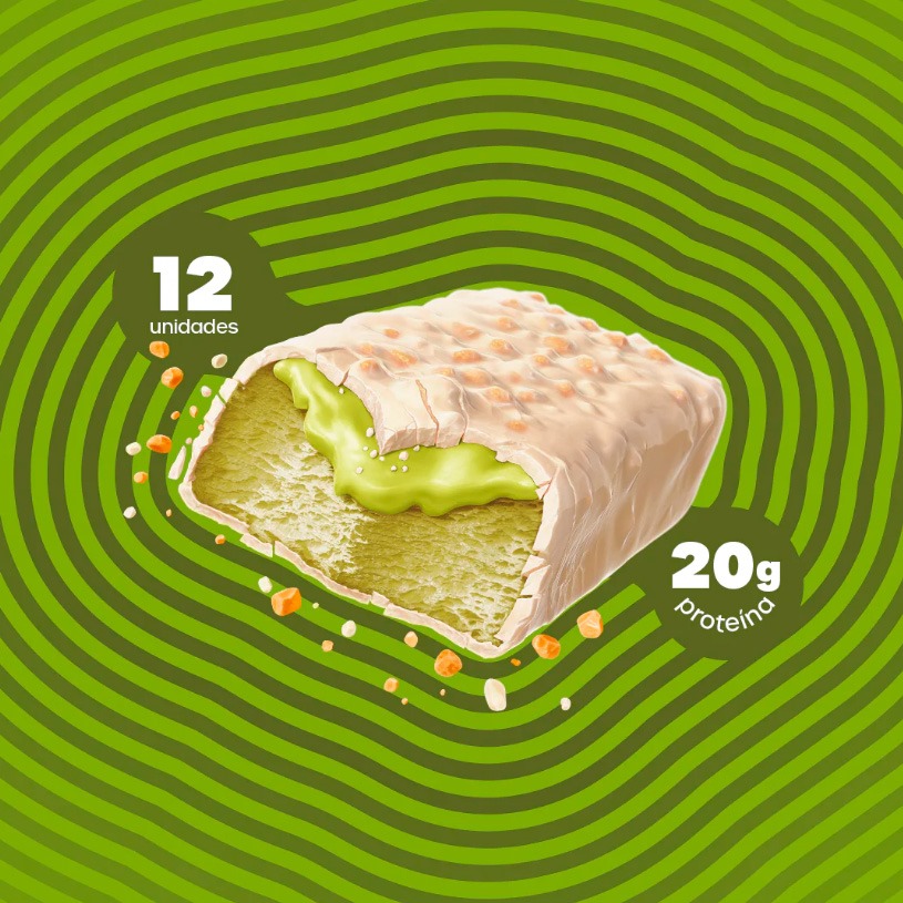 Barra de Proteína Bold Bar - Sabor Pistache - 12 Unid x 60g Cada (720g) - Bold Snacks - MEUWHEY