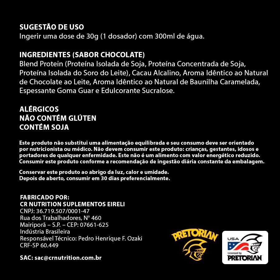 Whey Protein Iso Blend Complex - Pote 2Kg - Pretorian - MEUWHEY