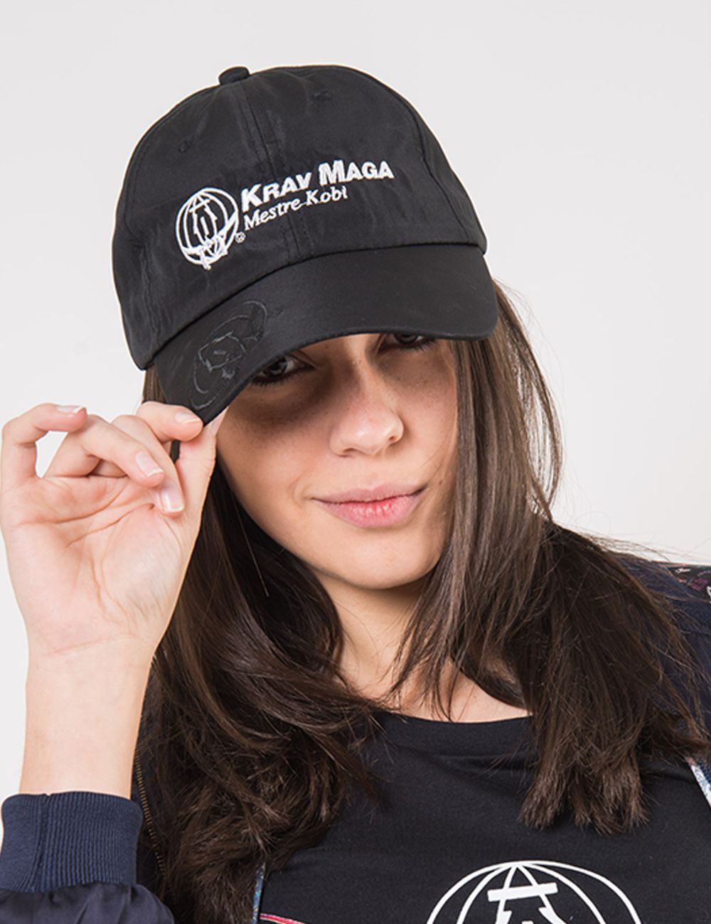 Boné Krav Maga Bordado Branco - Kravmania