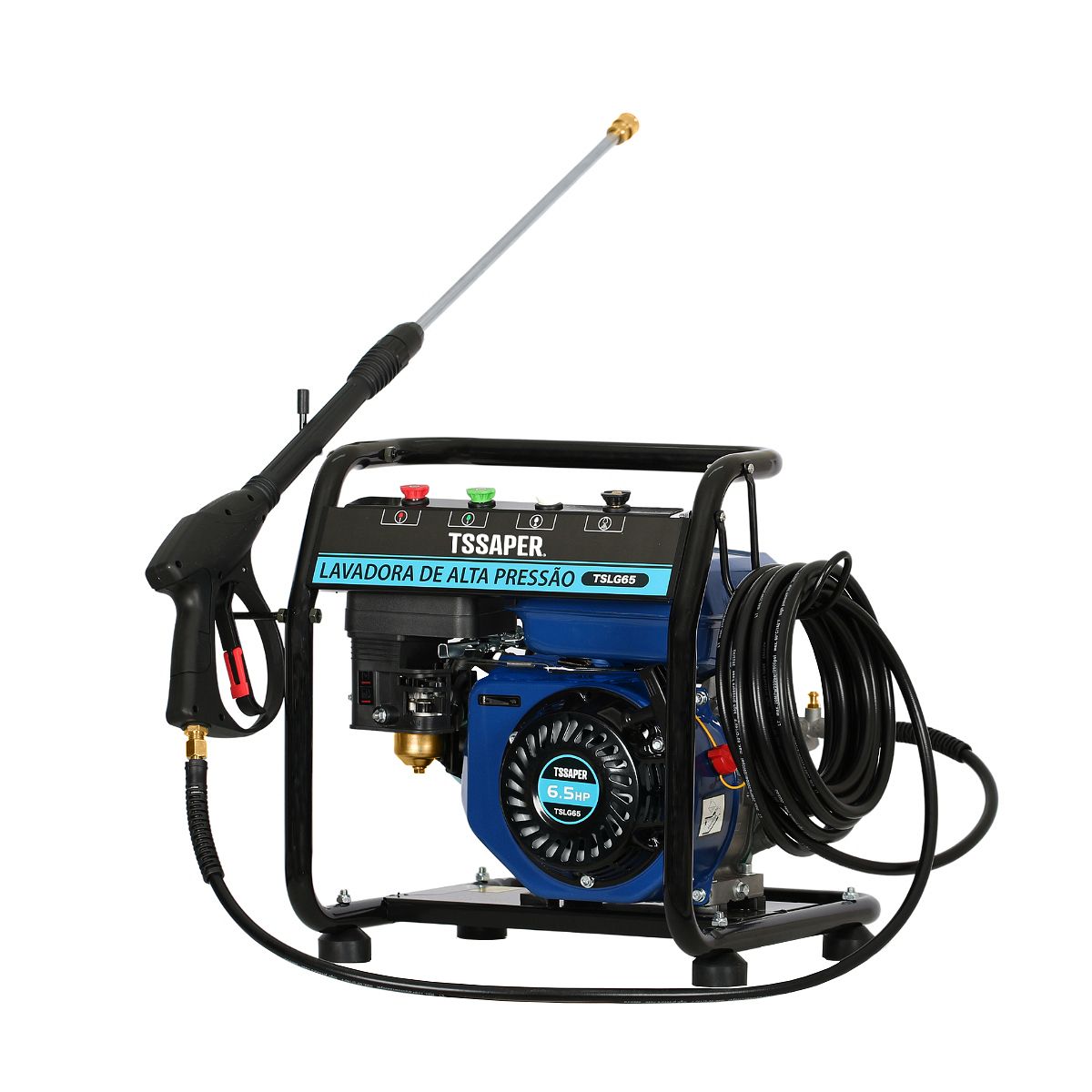 Lavadora de alta pressão a gasolina portátil 6,5cv 193 bar Tssaper ...