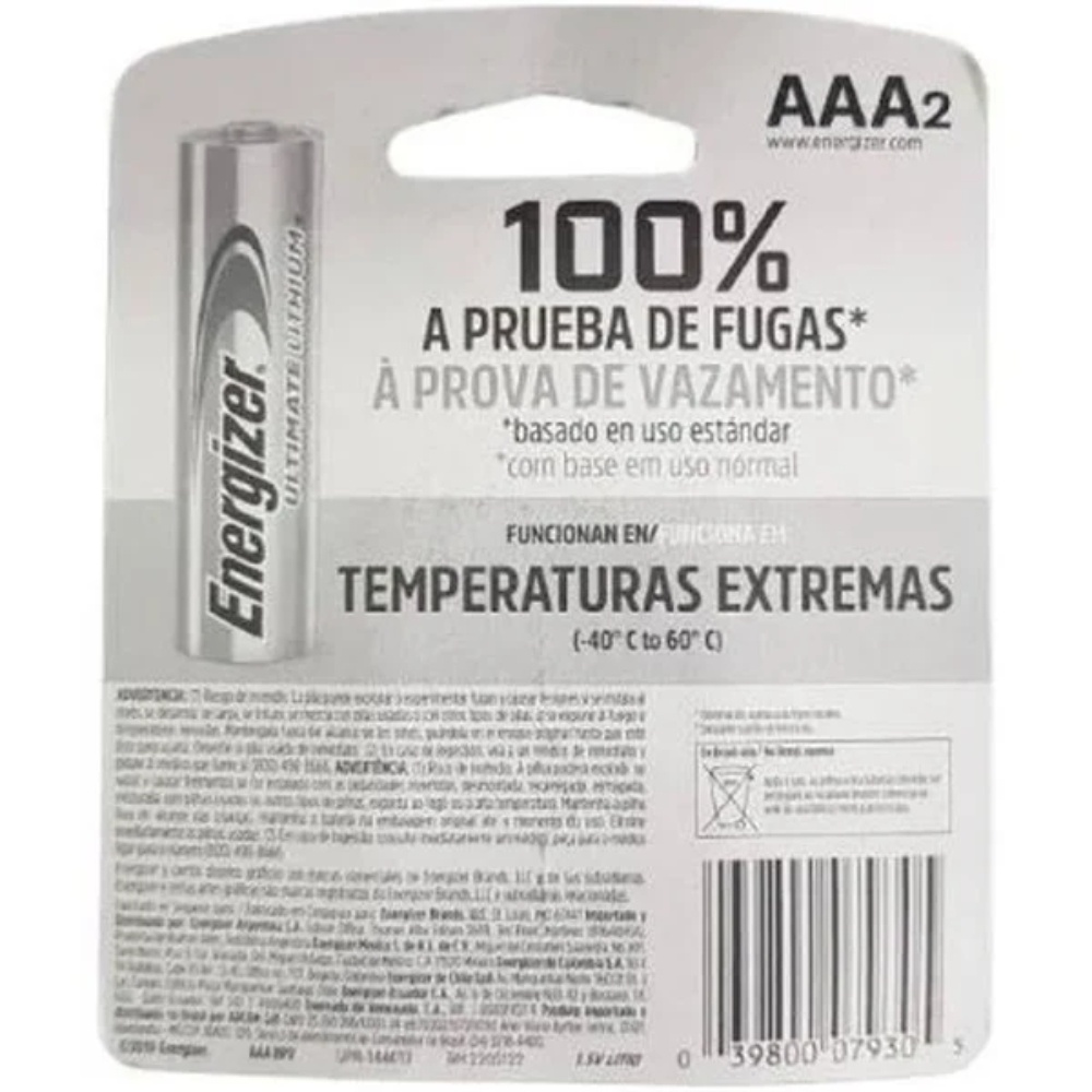 Pilha Energizer Ultimate Lithium AAA - 2 Pilhas - Loja do Colaborador ...