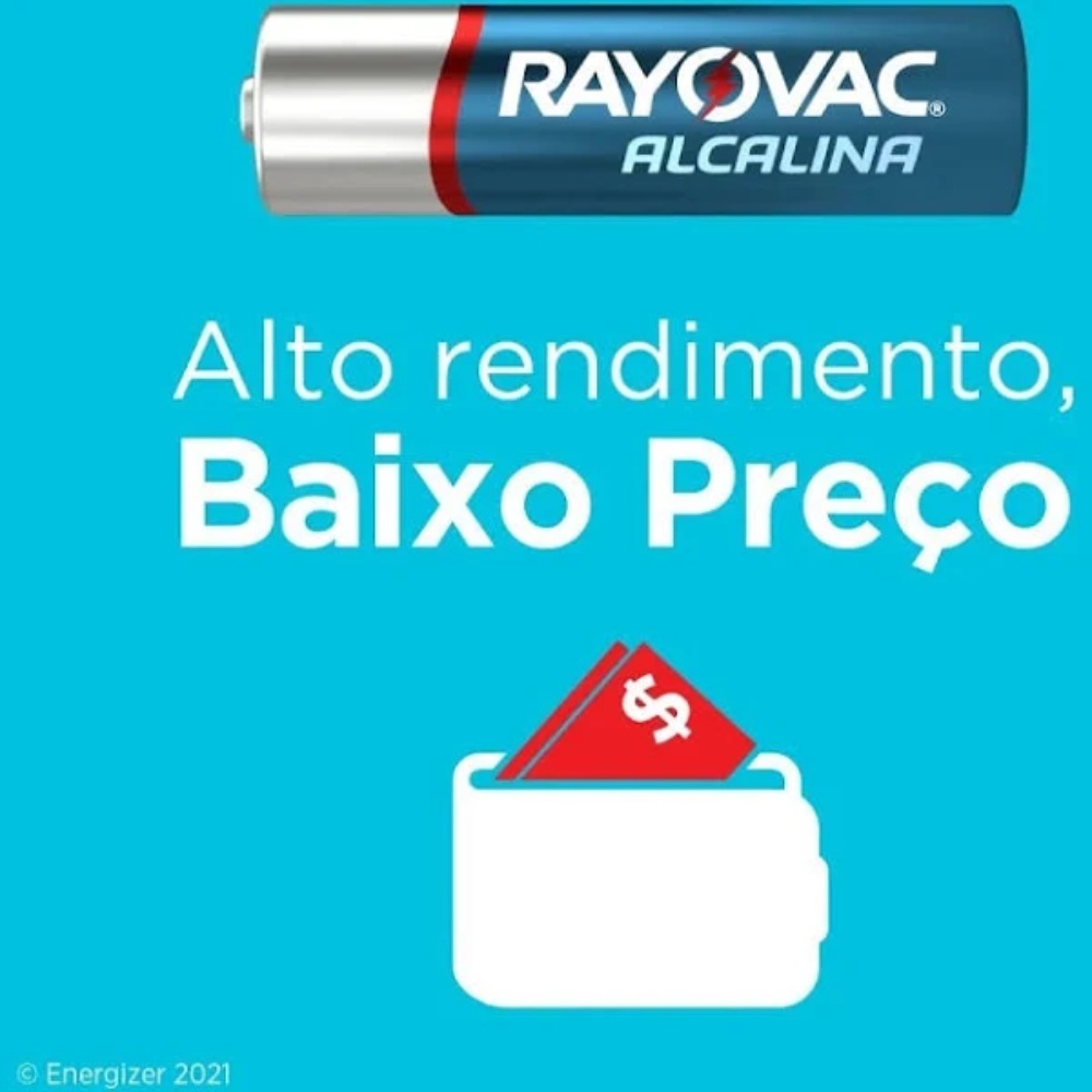 Pilha Alcalina Rayovac AAA6 - Cartela com 6 Pilhas - Loja do ...