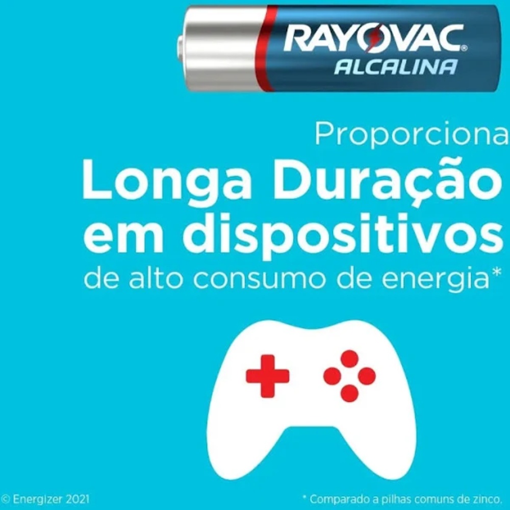 Pilha Alcalina Rayovac AAA6 - Cartela com 6 Pilhas - Loja do ...
