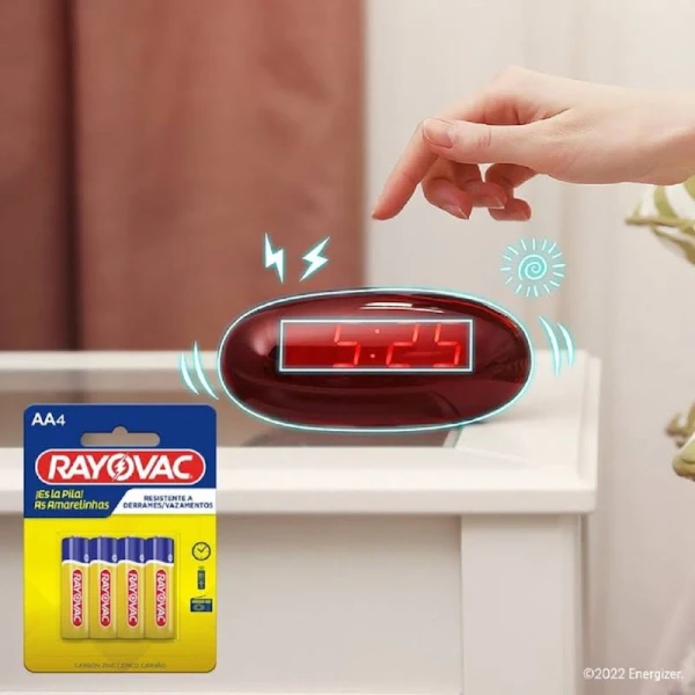 Pilha Alcalina Rayovac AA Pequena Cartela com 4 Pilhas - Loja do ...