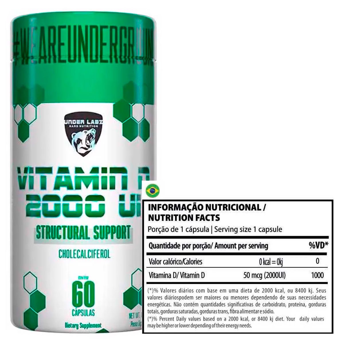 Vitamina D 2000 (60 Capsulas) - Under Labz - Uma Vida Suplementos ...