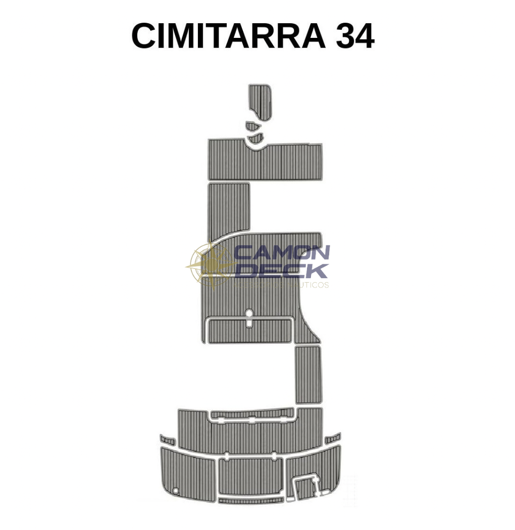 Piso Nautico Eva Cimitarra 340 - Tapete Eva Cimitarra 340 - Camon Deck
