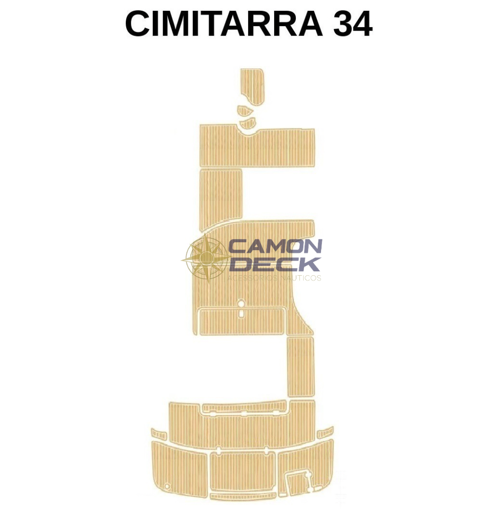 Piso Nautico Eva Cimitarra 340 - Tapete Eva Cimitarra 340 - Camon Deck