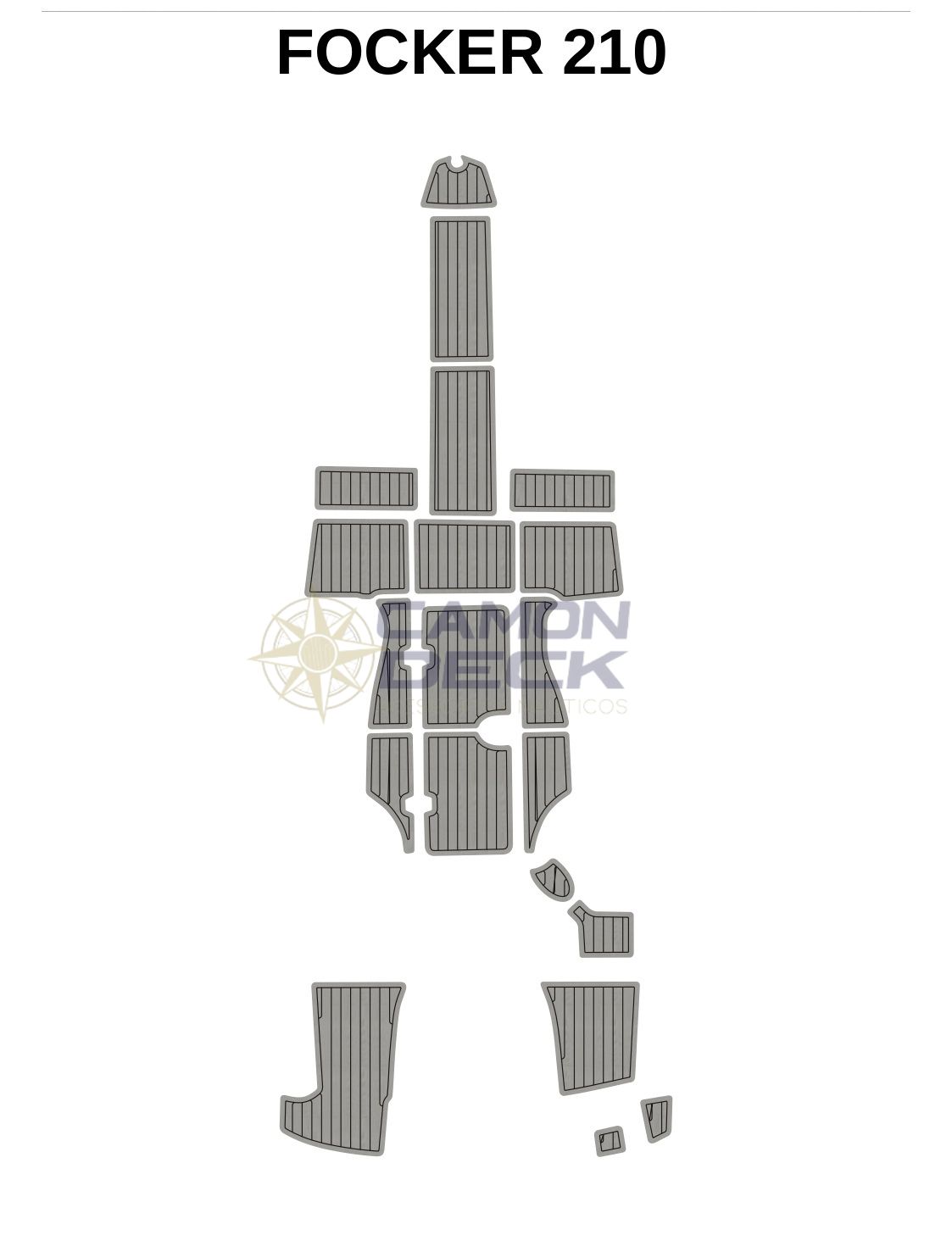 Piso / Tapete - Eva para Lancha Focker 210 - Camon Deck