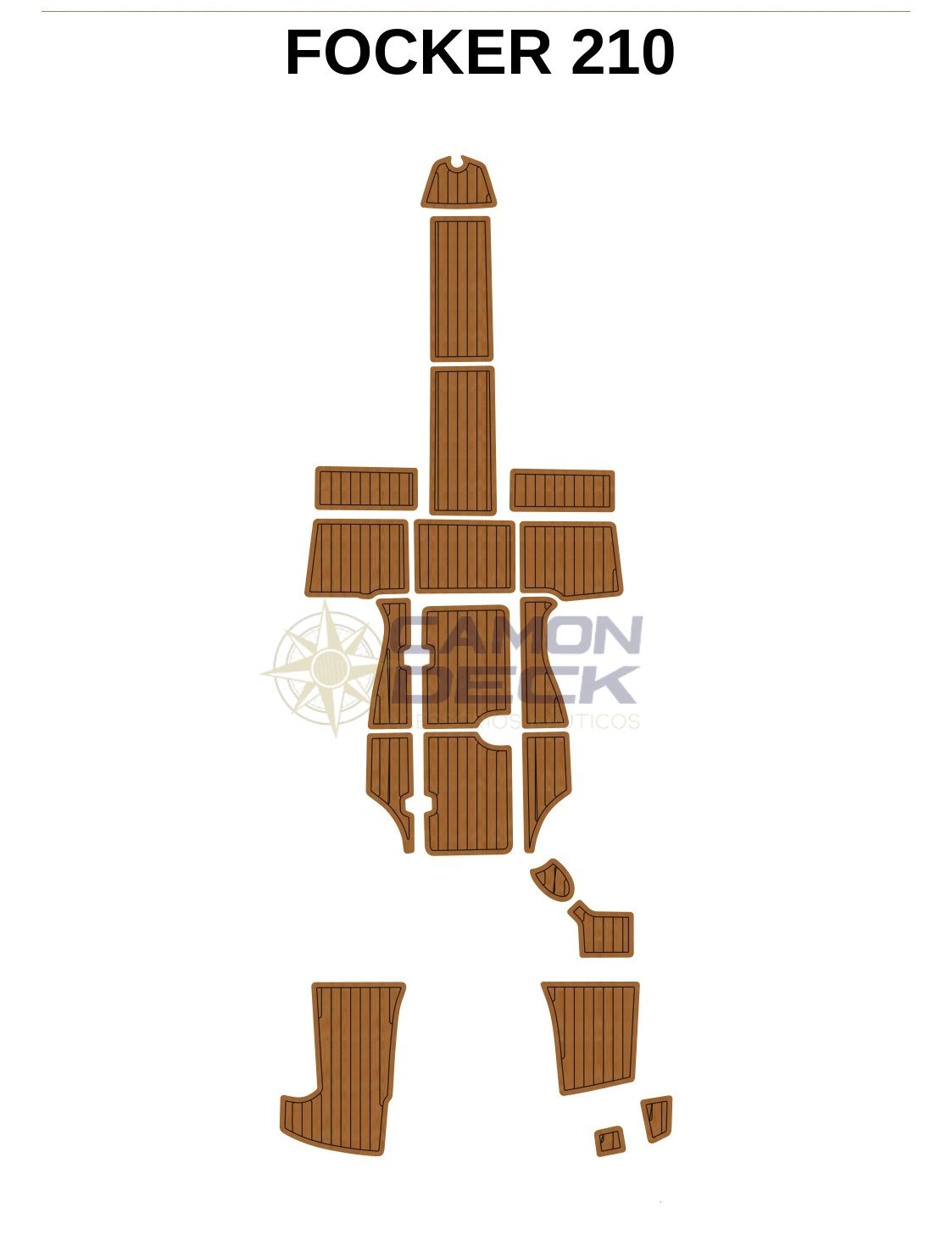 Piso / Tapete - Eva para Lancha Focker 210 - Camon Deck