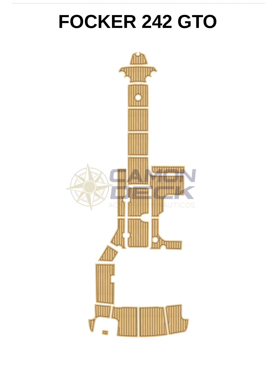 Piso / Tapete - Eva para Lancha Focker 242 Gto - Camon Deck