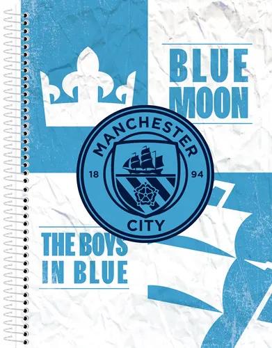 CADERNO UNIVERSITÁRIO MANCHESTER CITY 1M ANIMATIVA - Planet Paper Papelaria