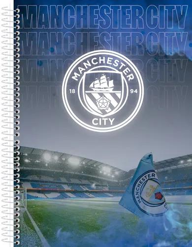 CADERNO UNIVERSITÁRIO MANCHESTER CITY 1M ANIMATIVA - Planet Paper Papelaria