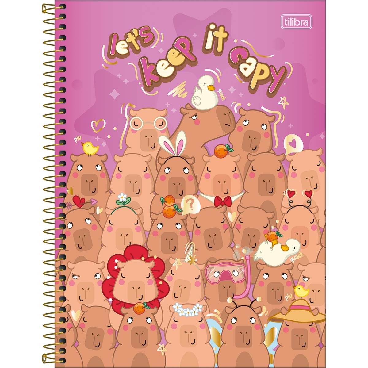 CADERNO CAPIVARA CAPYCLUB 1 MATERIA TILIBRA - Planet Paper Papelaria