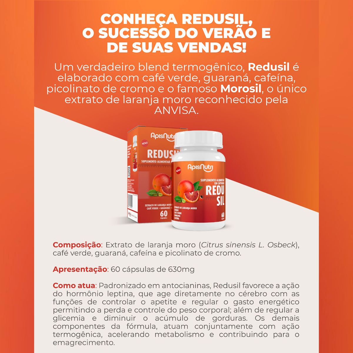 Redusil 60 Cápsulas com autêntico Morosil - Apisnutri - Vida Mais ...