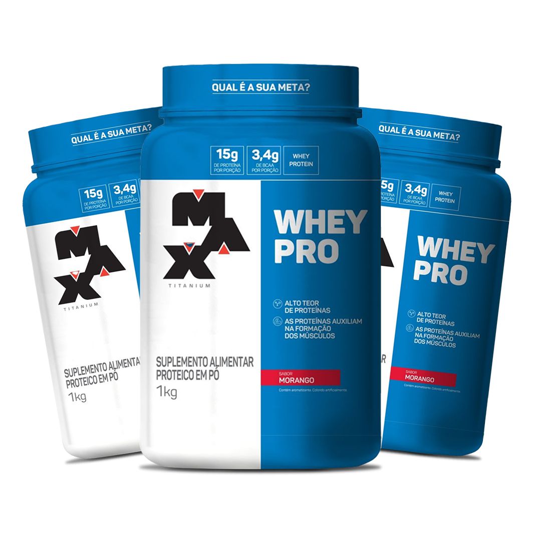 Whey Pro 1Kg - Max Titanium - Vida Mais Natural - Loja de Produtos Naturais